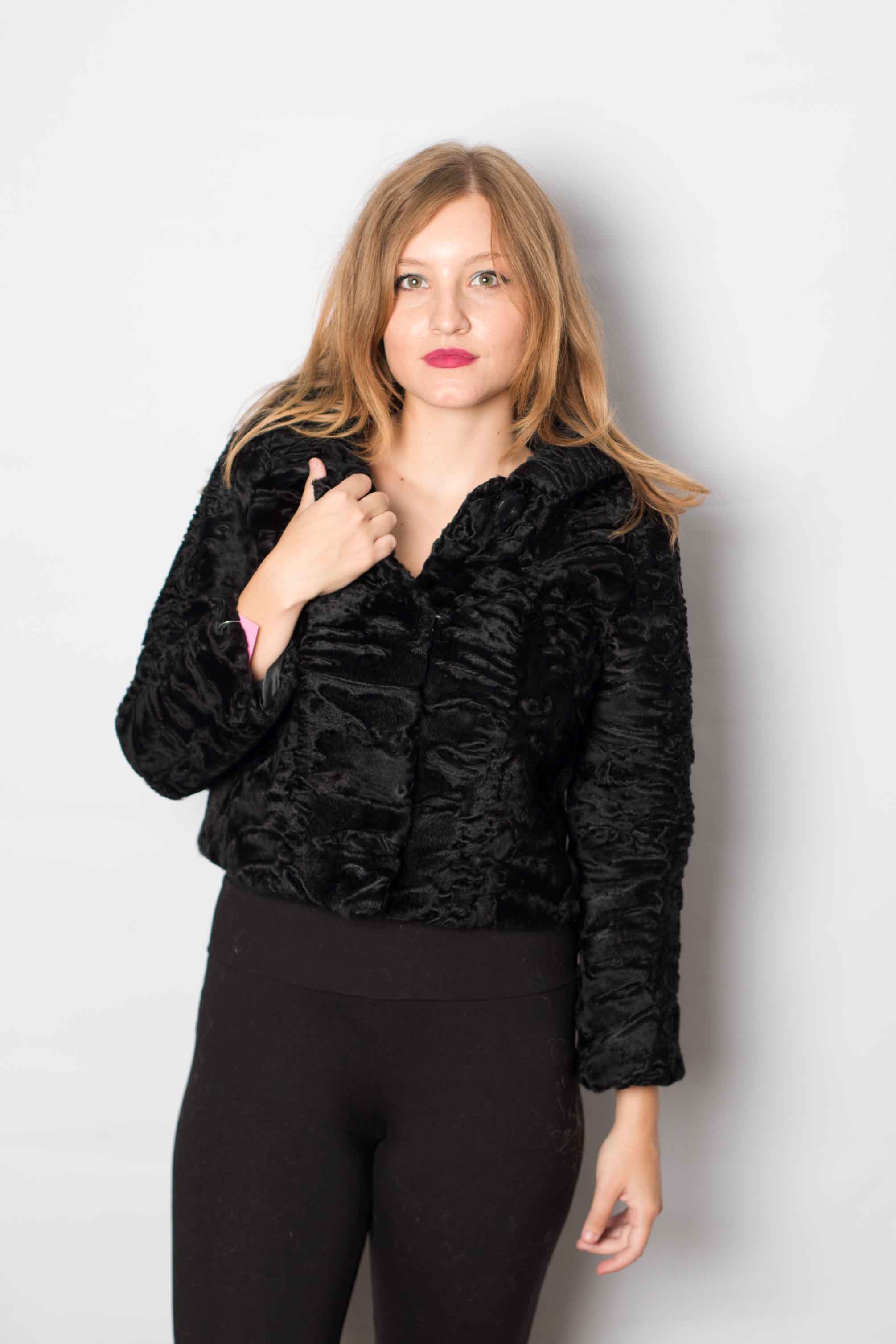 Coat astrakhan black – Rousifurs.com