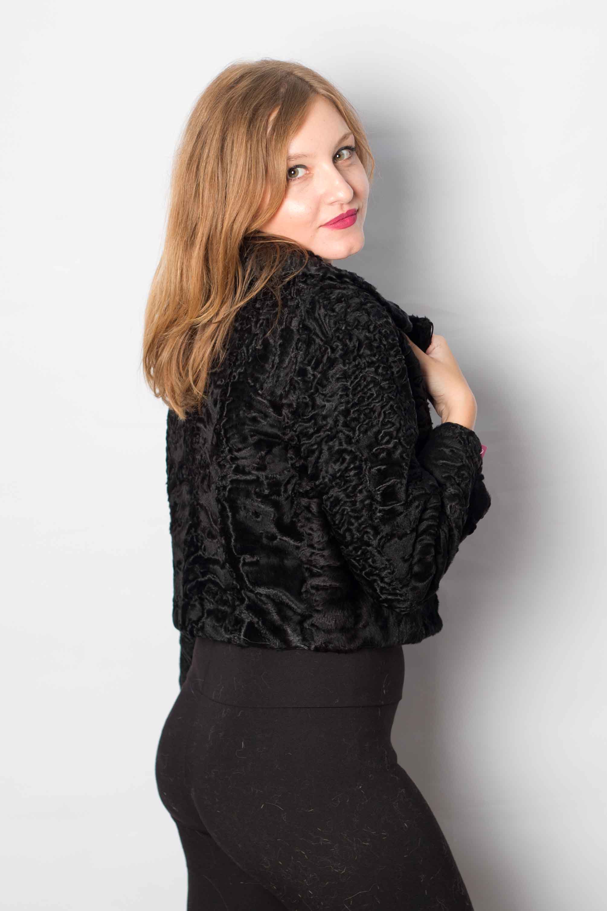 Coat astrakhan black – Rousifurs.com